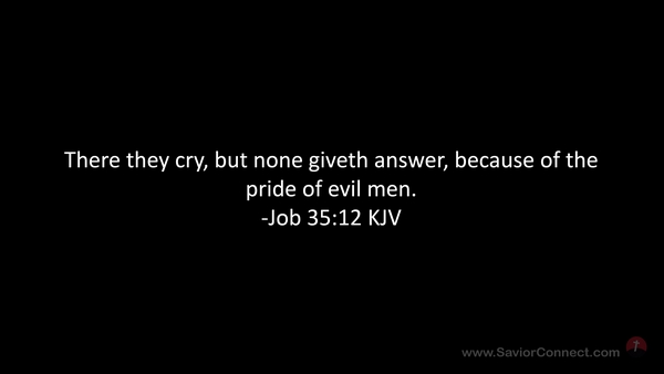 Job 35:12 KJV