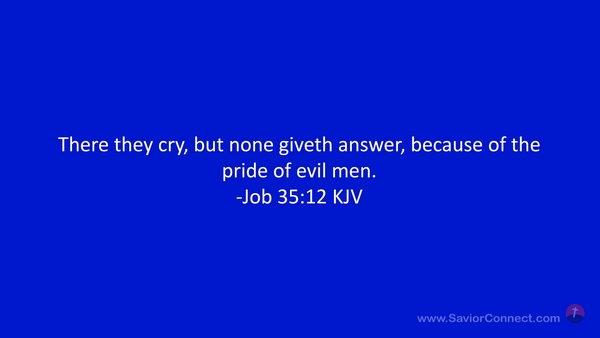 Job 35:12 KJV