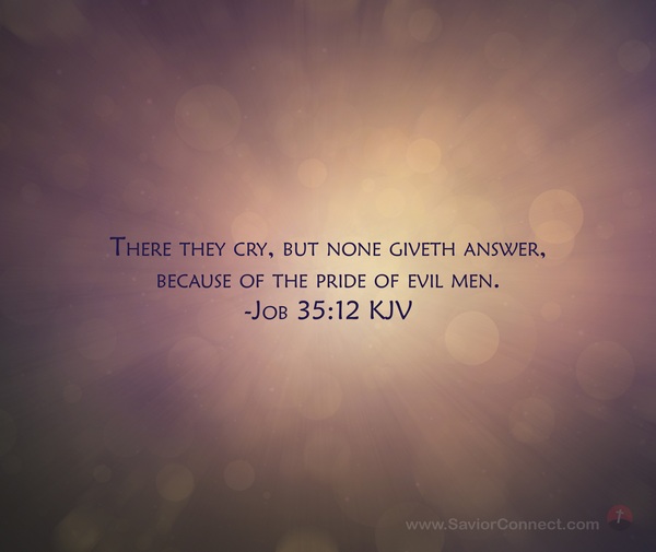 Job 35:12 KJV