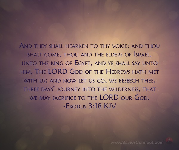 Exodus 3:18 KJV