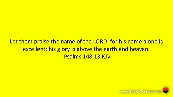 Psalms 148:13 KJV