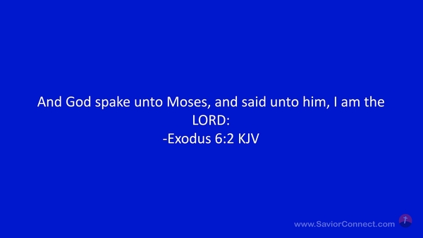 Exodus 6:2 KJV