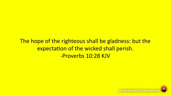 Proverbs 10:28 KJV