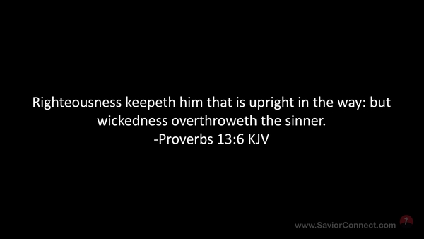 Proverbs 13:6 KJV