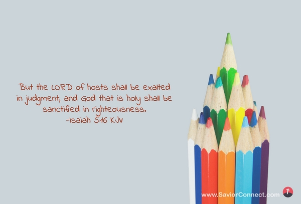 Isaiah 5:16 KJV