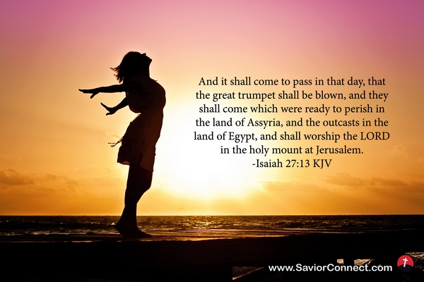Isaiah 27:13 KJV