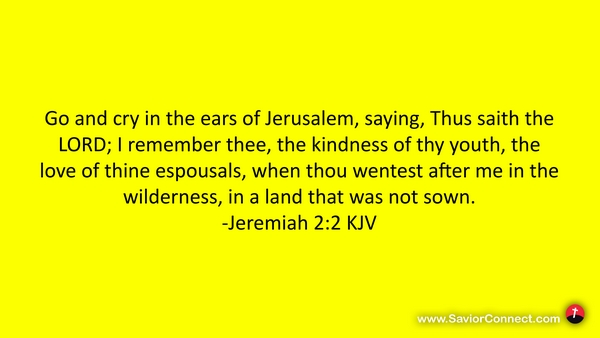 Jeremiah 2:2 KJV