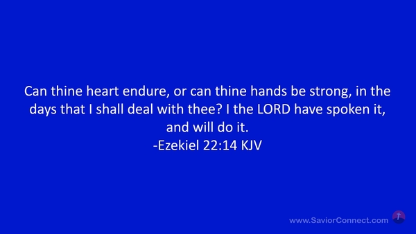 Ezekiel 22:14 KJV