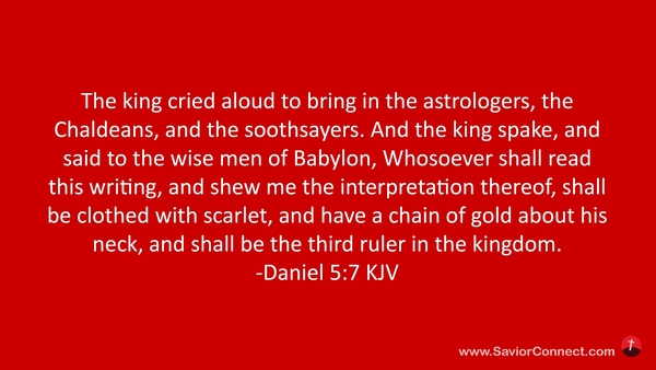 Daniel 5:7 KJV