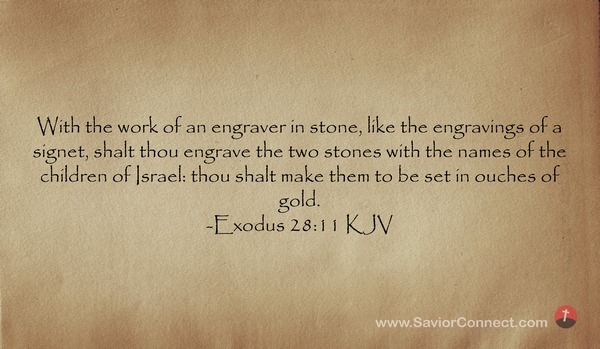 Exodus 28:11 KJV