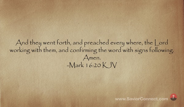 Mark 16:20 KJV