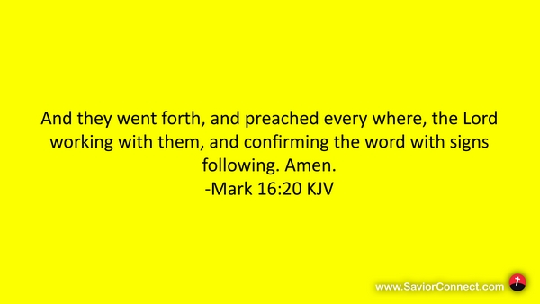 Mark 16:20 KJV