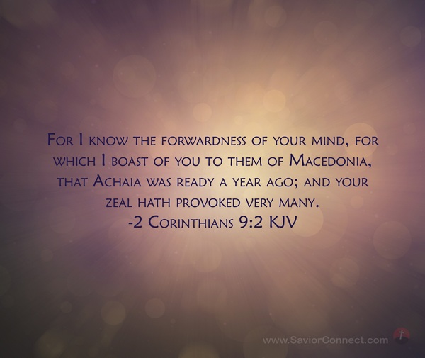 2 Corinthians 9:2 KJV
