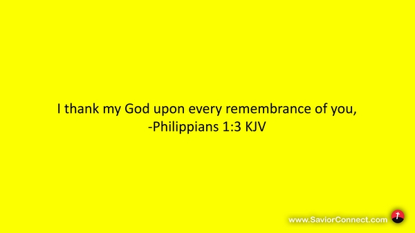 Philippians 1:3 KJV