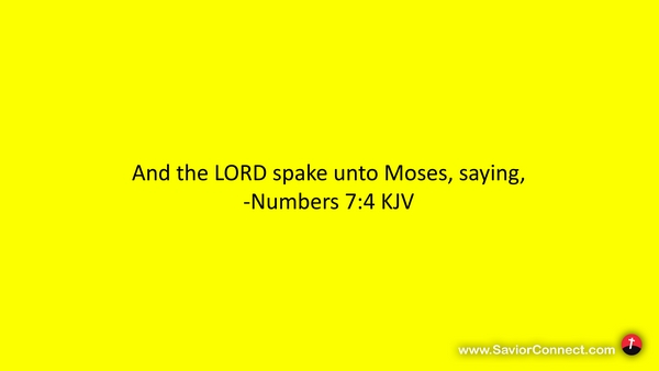 Numbers 7:4 KJV