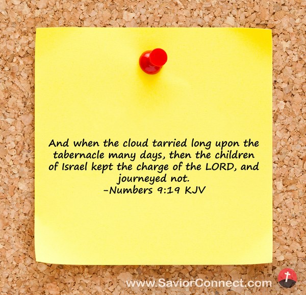 Numbers 9:19 KJV