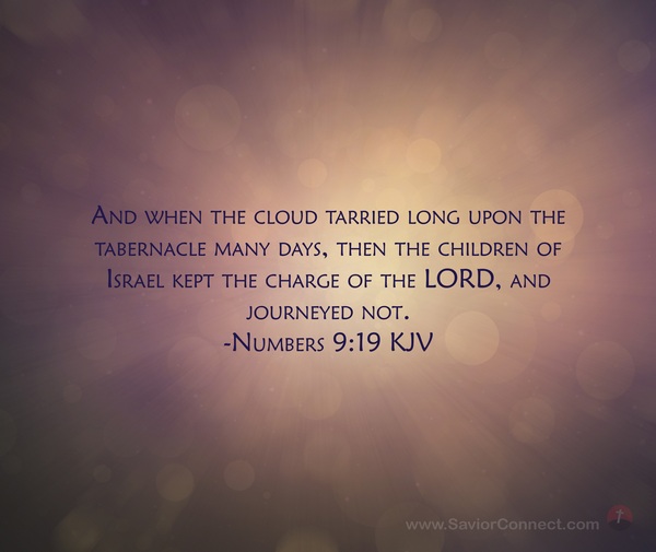 Numbers 9:19 KJV