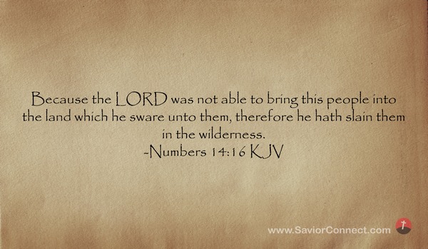 Numbers 14:16 KJV