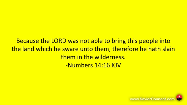 Numbers 14:16 KJV