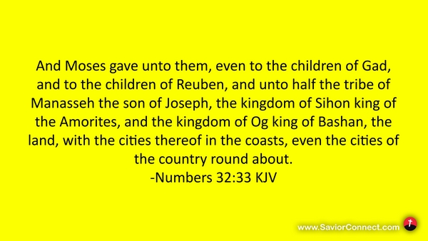 Numbers 32:33 KJV