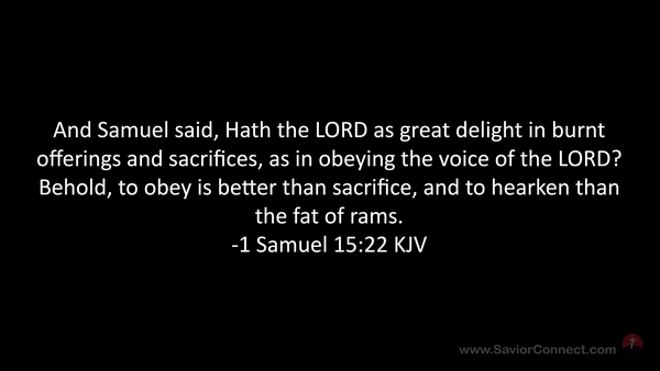 1 Samuel 15:22 KJV