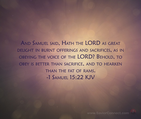 1 Samuel 15:22 KJV