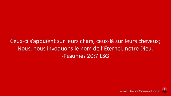 Psaumes 20:7 LSG