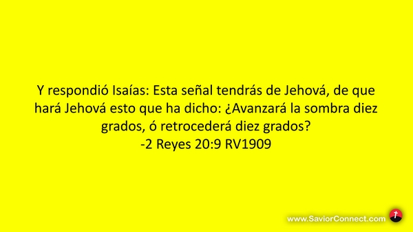 2 Reyes 20:9 RV1909