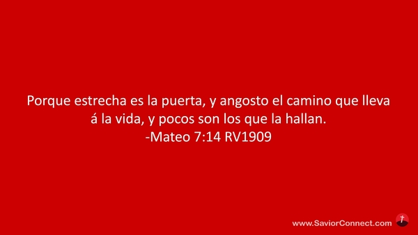 Mateo 7:14 RV1909