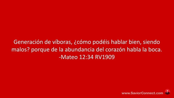 Mateo 12:34 RV1909