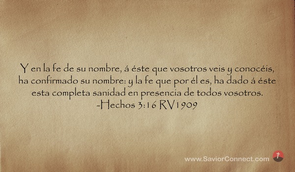 Hechos 3:16 RV1909