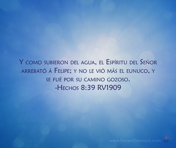 Hechos 8:39 RV1909