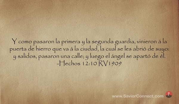 Hechos 12:10 RV1909