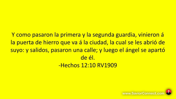 Hechos 12:10 RV1909
