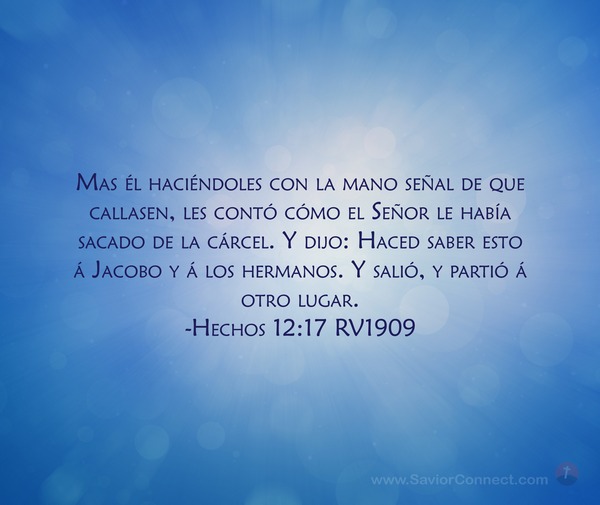Hechos 12:17 RV1909