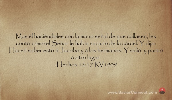 Hechos 12:17 RV1909