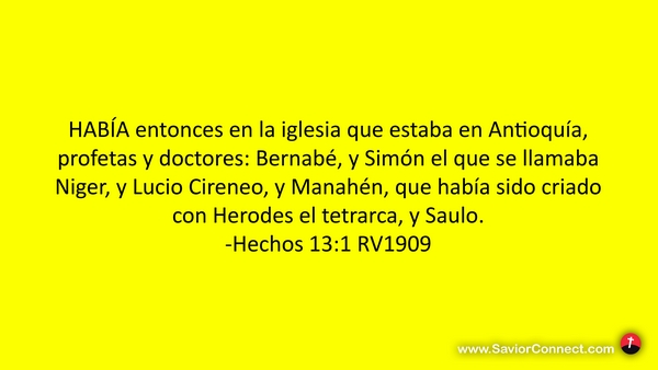 Hechos 13:1 RV1909