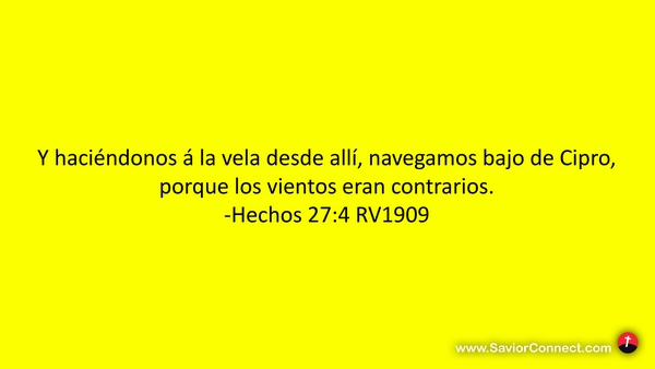 Hechos 27:4 RV1909