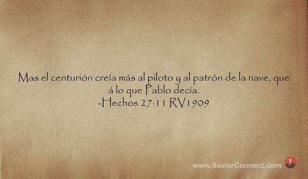 Hechos 27:11 RV1909