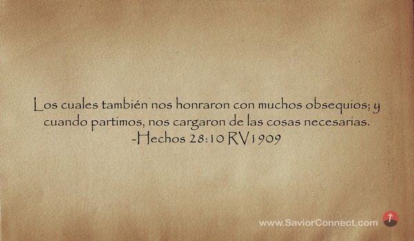 Hechos 28:10 RV1909
