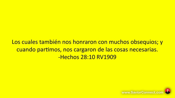 Hechos 28:10 RV1909