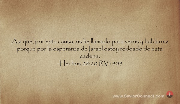 Hechos 28:20 RV1909