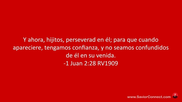 1 Juan 2:28 RV1909