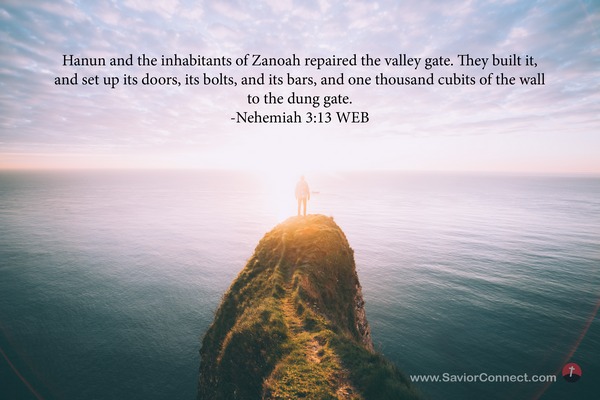 Nehemiah 3:13 WEB