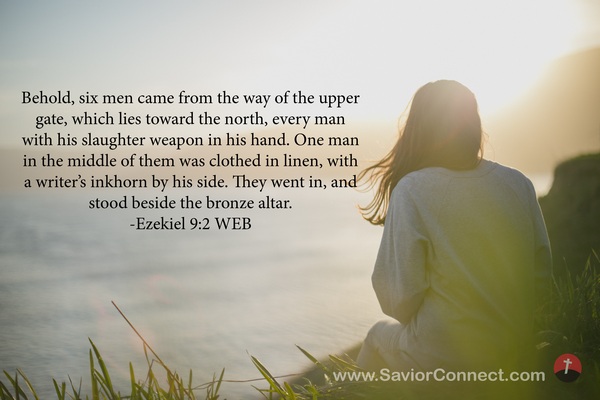 Ezekiel 9:2 WEB